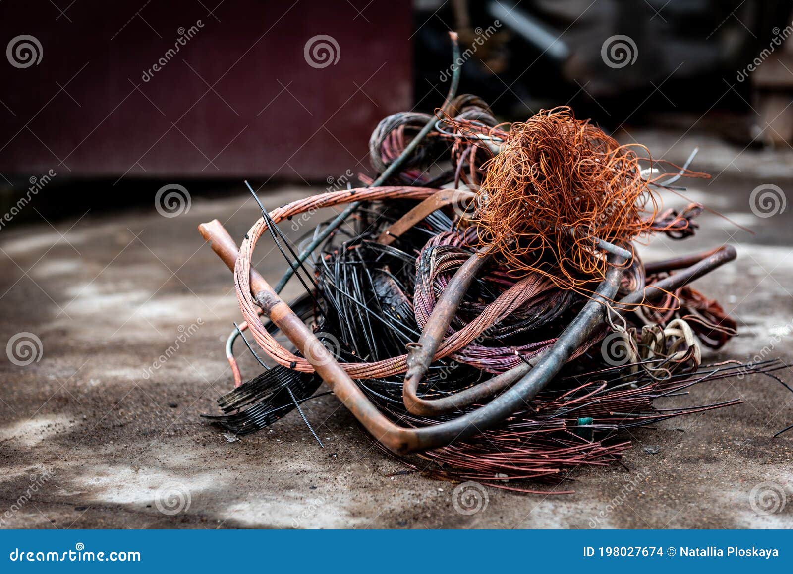 Old Copper Cable and Copper Wire for the Scrap Stock Photo - Image of ...
