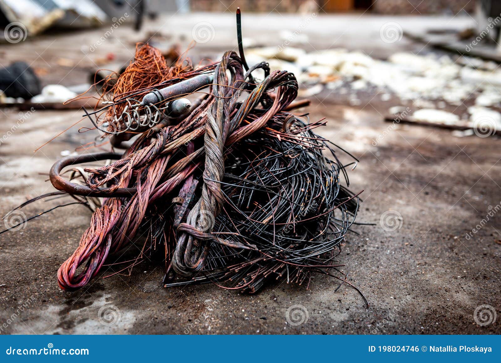 Old Copper Cable and Copper Wire for the Scrap Stock Photo - Image of ...