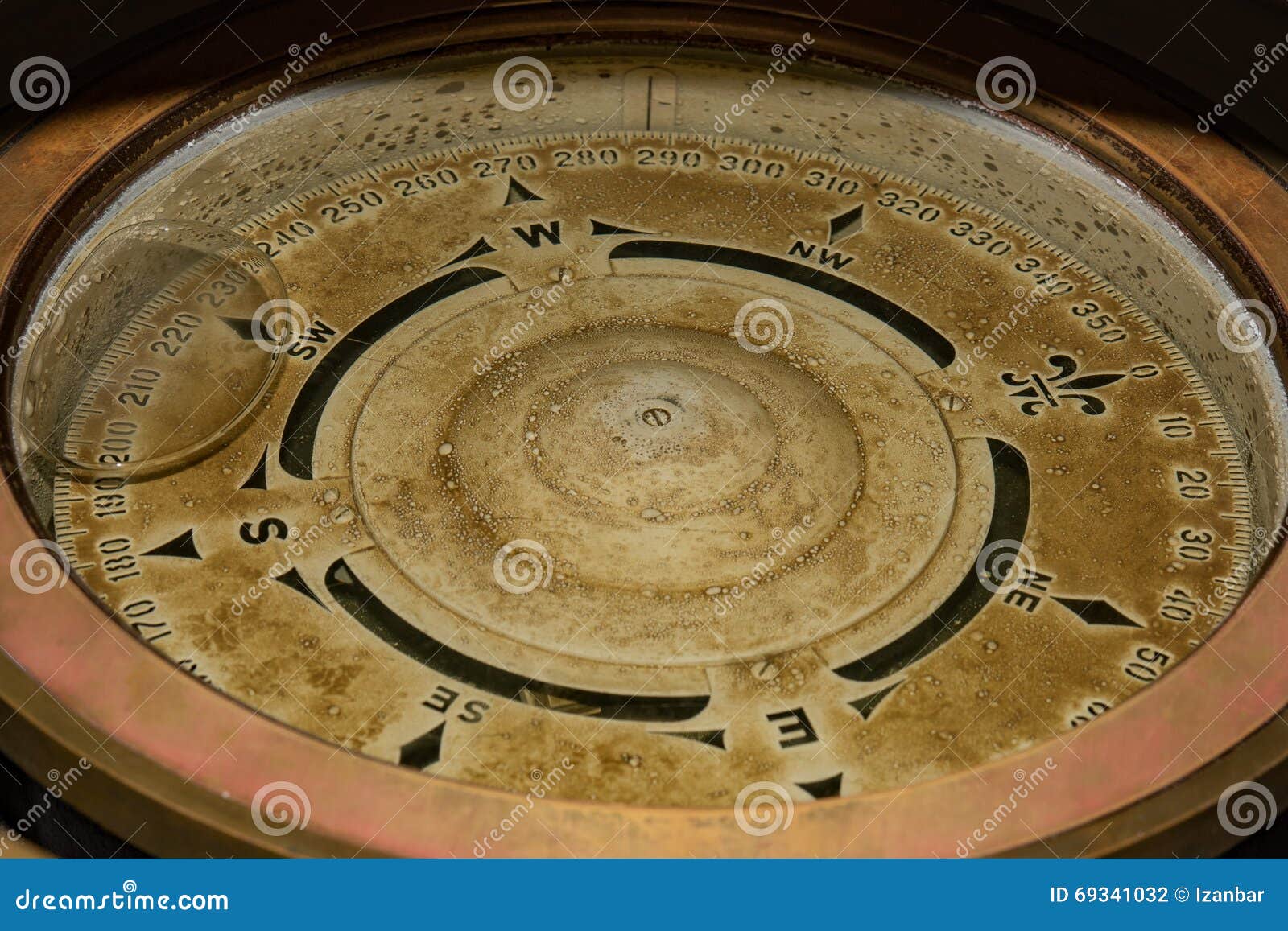 Old Copper Compass stock photo. Image of discovery, direction - 69341032