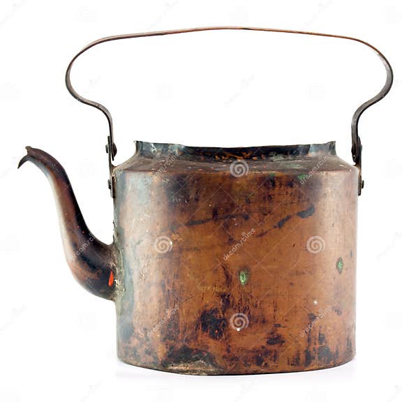 Old copper kettle stock photo. Image of teakettle, history - 19236128