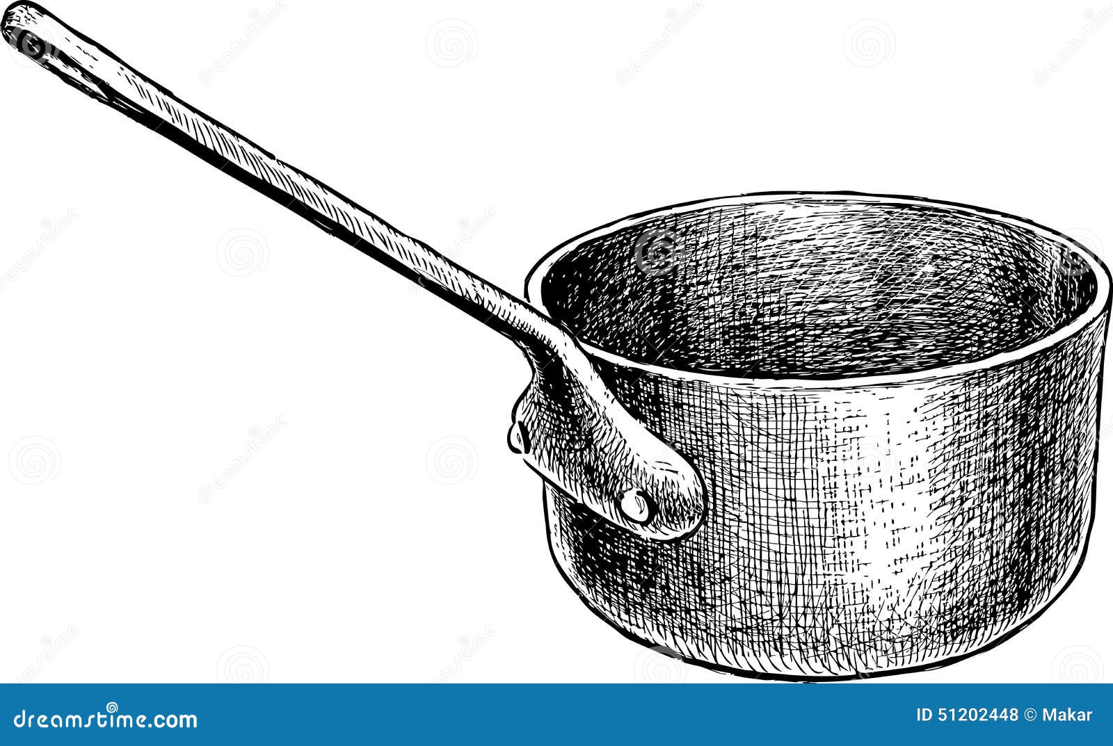 Old copper ladle stock vector. Illustration of kitchen - 51202448