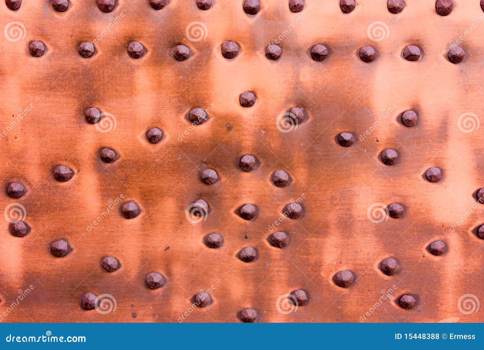 Old copper panel stock photo. Image of textured, studs - 15448388