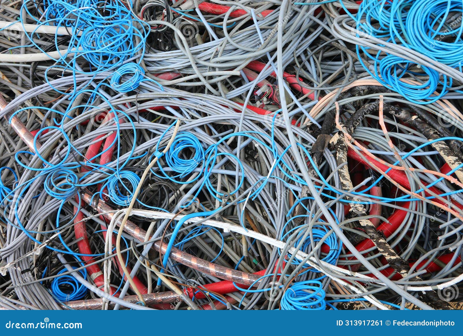 Old Copper and PVC Electrical Cables for Separate Waste Collection and ...