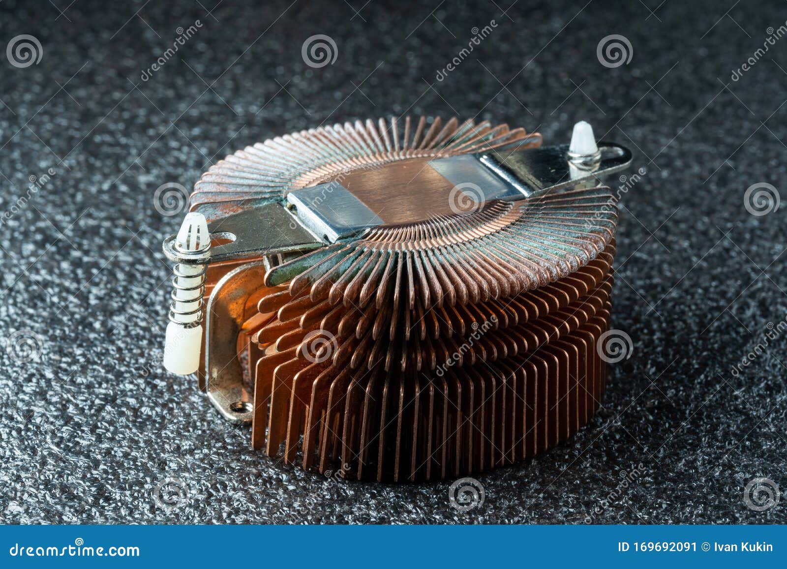 New Copper Radiator Car Cooling System On An Isolated White Background ...