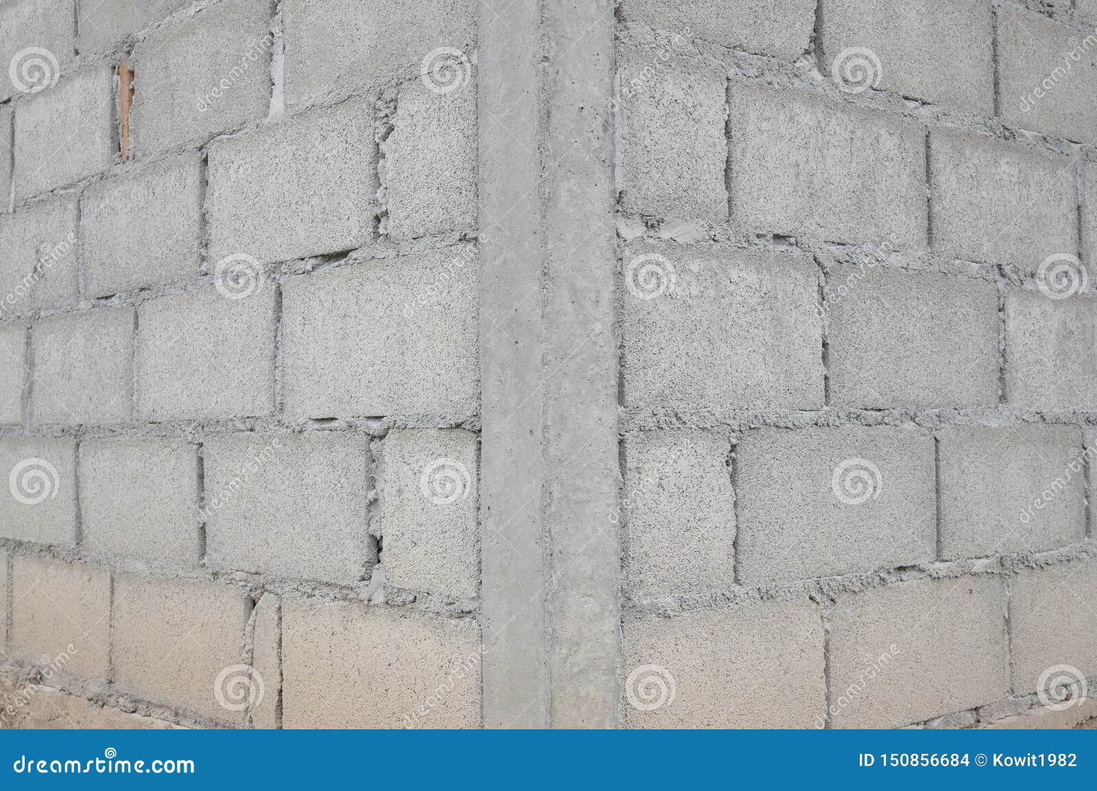 Old Corner Conctete Blocks Wall Texture And Background Royalty-Free ...
