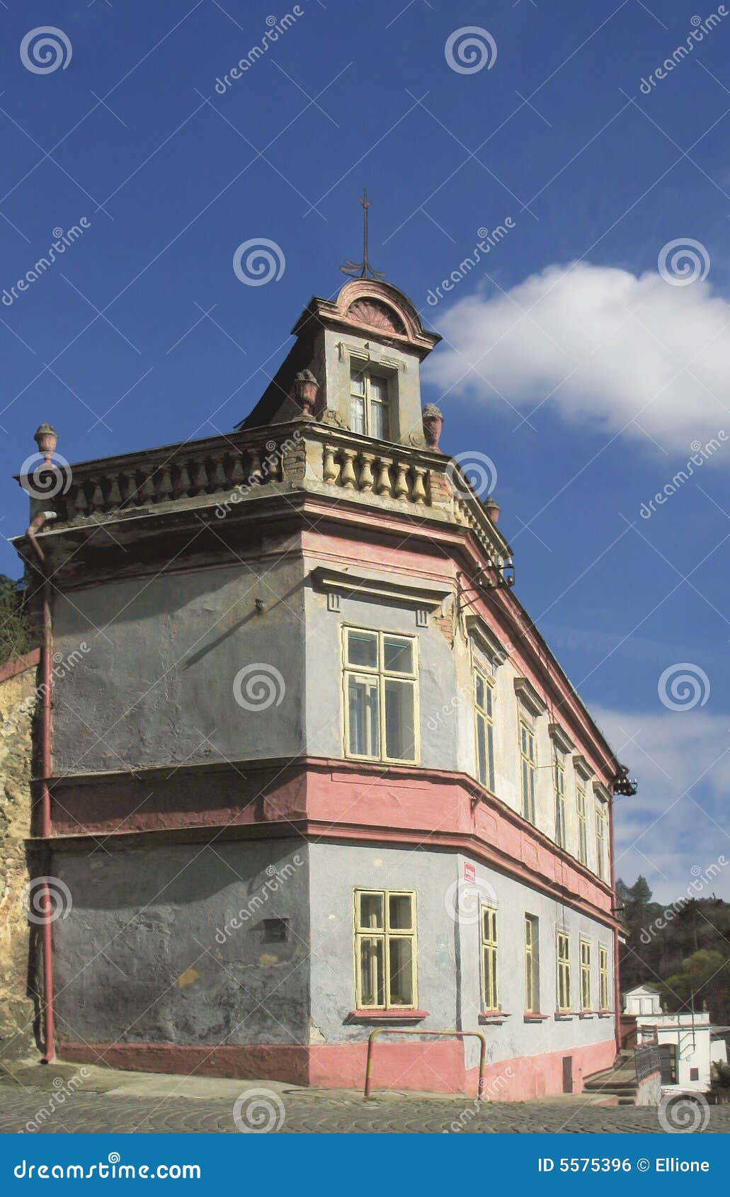 Corner Of House With Eaves, Wooden Beams And Roof Asphalt Shingles ...