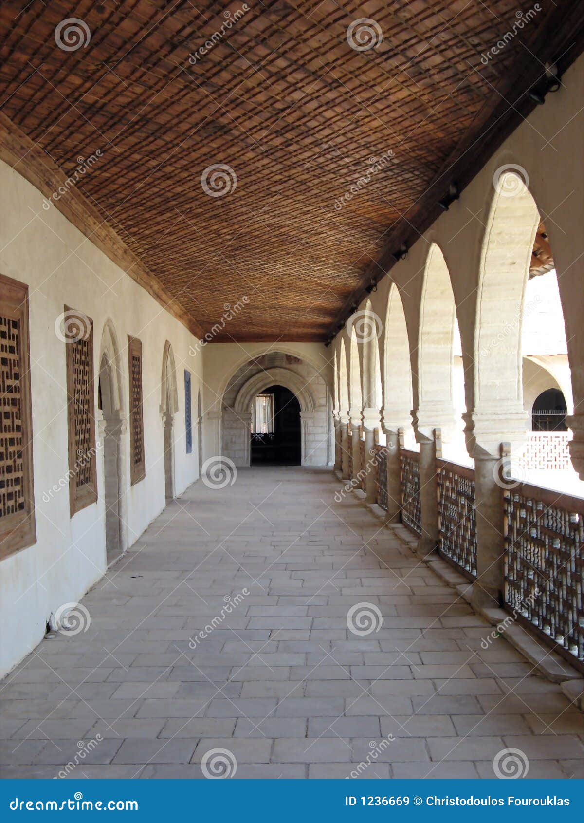 Old corridor stock image. Image of travel, vintage, walls - 1236669