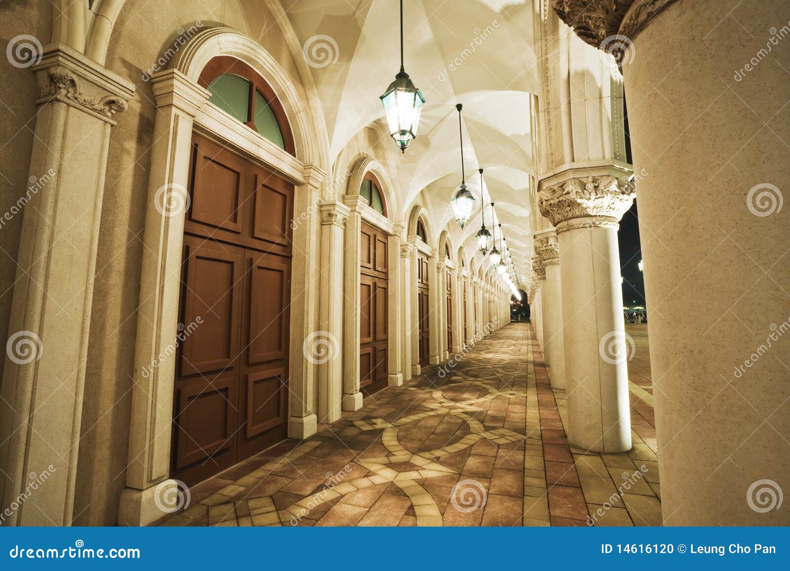 Old corridor stock photo. Image of hallway, column, destination - 14616120