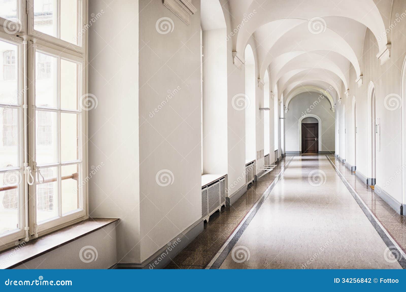 Old corridor stock photo. Image of ceiling, elegance - 34256842