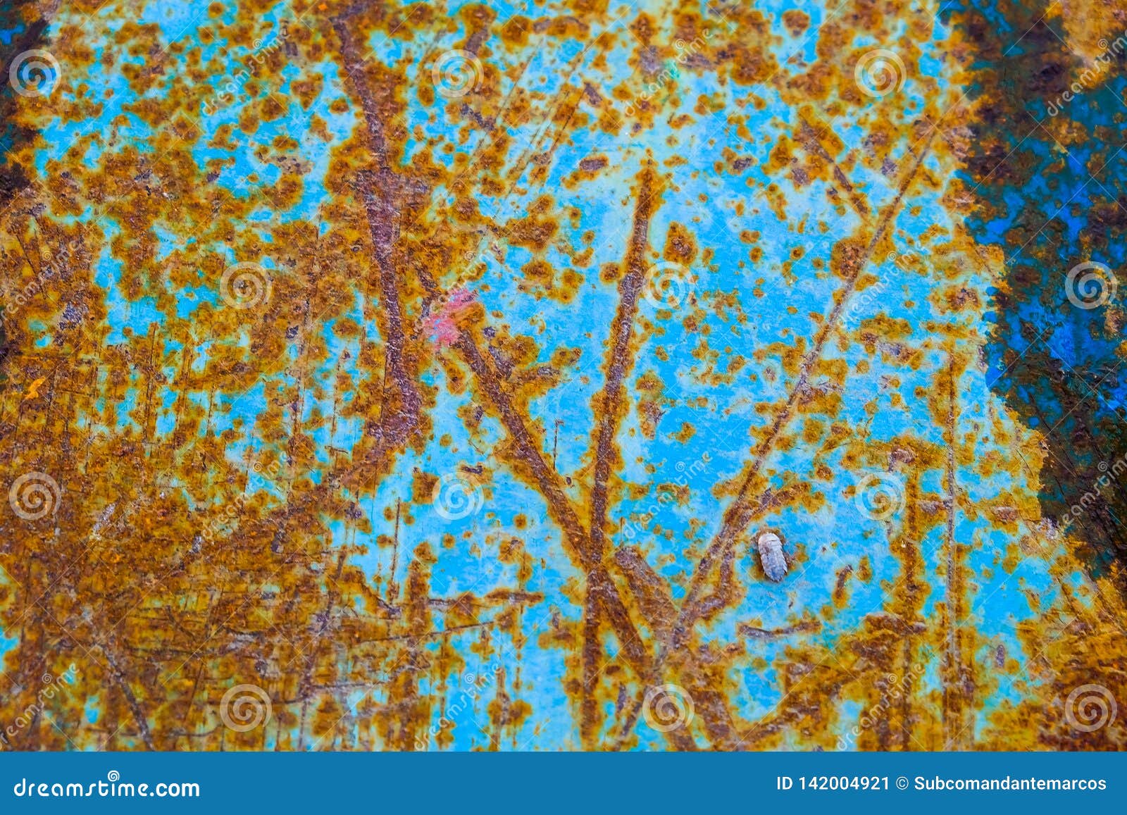 Old Corroded Metal Wall Background with Flaky Blue Paint .Rusty Flaky ...