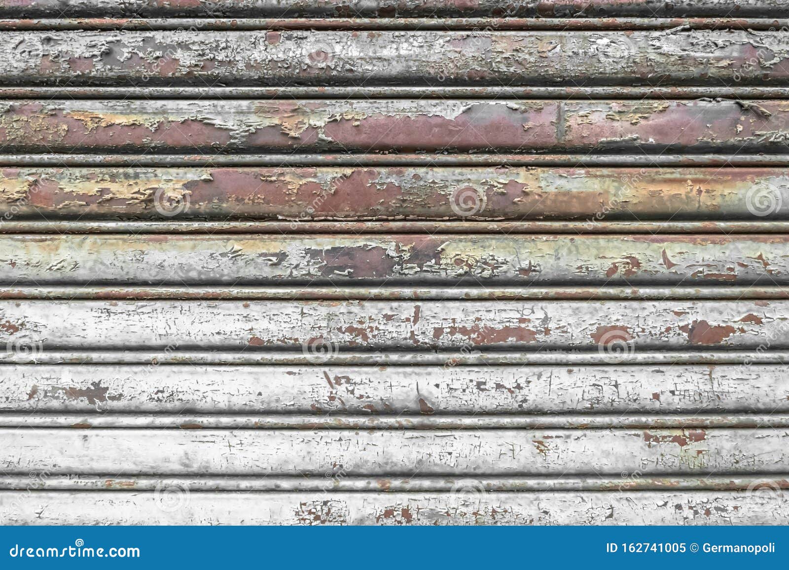 Old rusty shop shutter stock image. Image of blank, sheet - 162741005