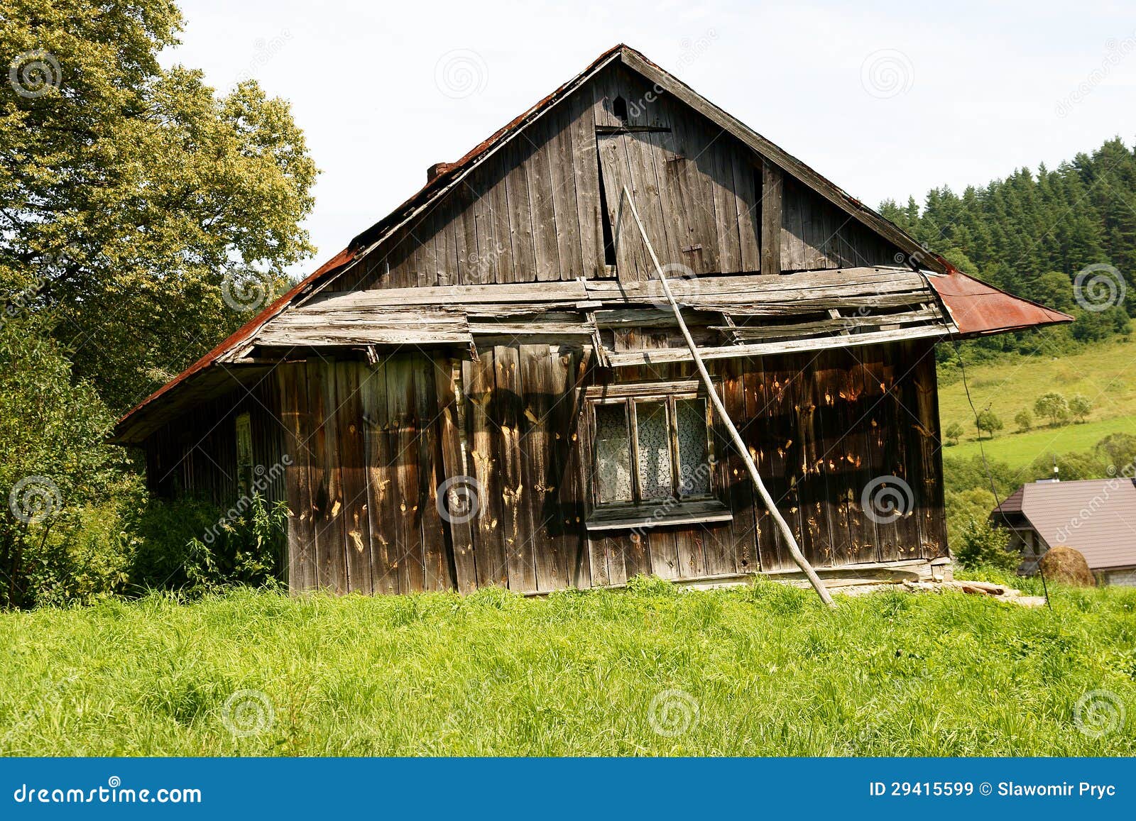 Old cottage stock image. Image of farm, gate, cottage - 29415599