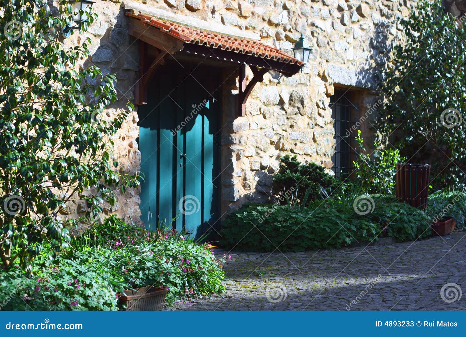 Old cottage entrance stock image. Image of architectural - 4893233