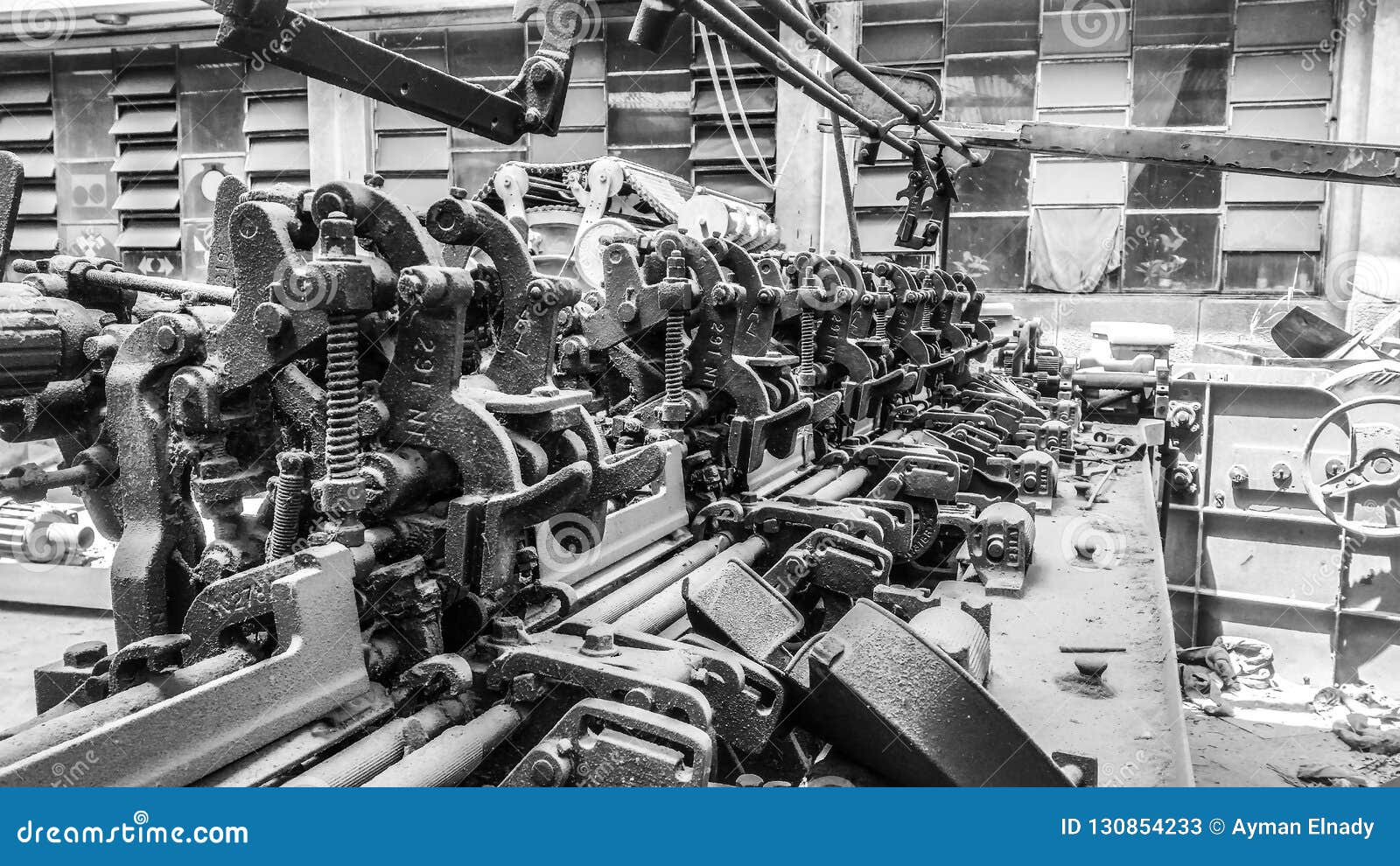 An Old Cotton Fabric Making Machine Editorial Stock Photo - Image of ...