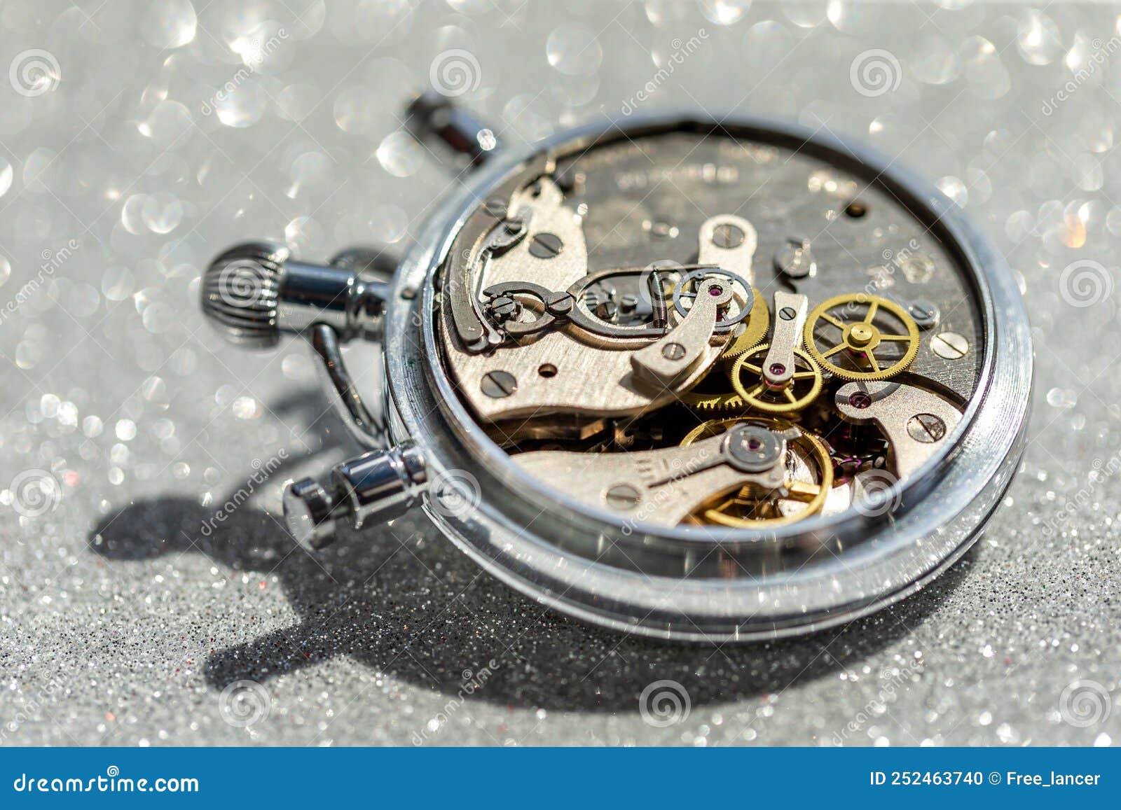 An Old Countdown Timer Opened Up Showing All the Details of the ...