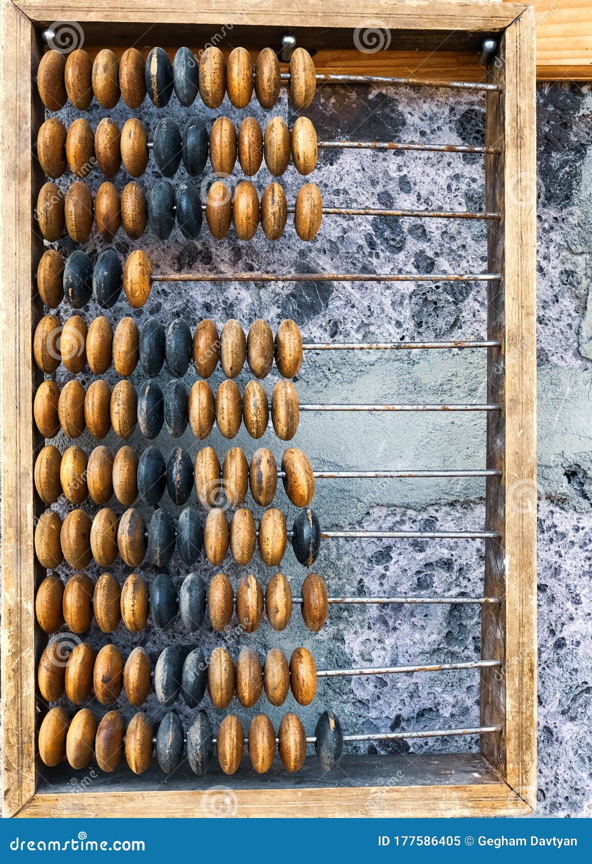 Old Counting Calculator on the Wall Stock Illustration - Illustration ...