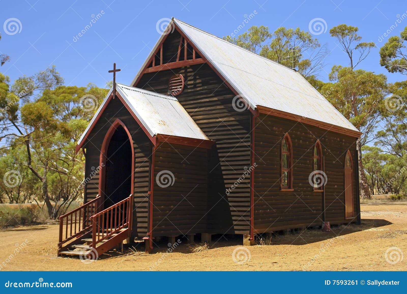 Old country church stock image. Image of heritage, australia - 7593261