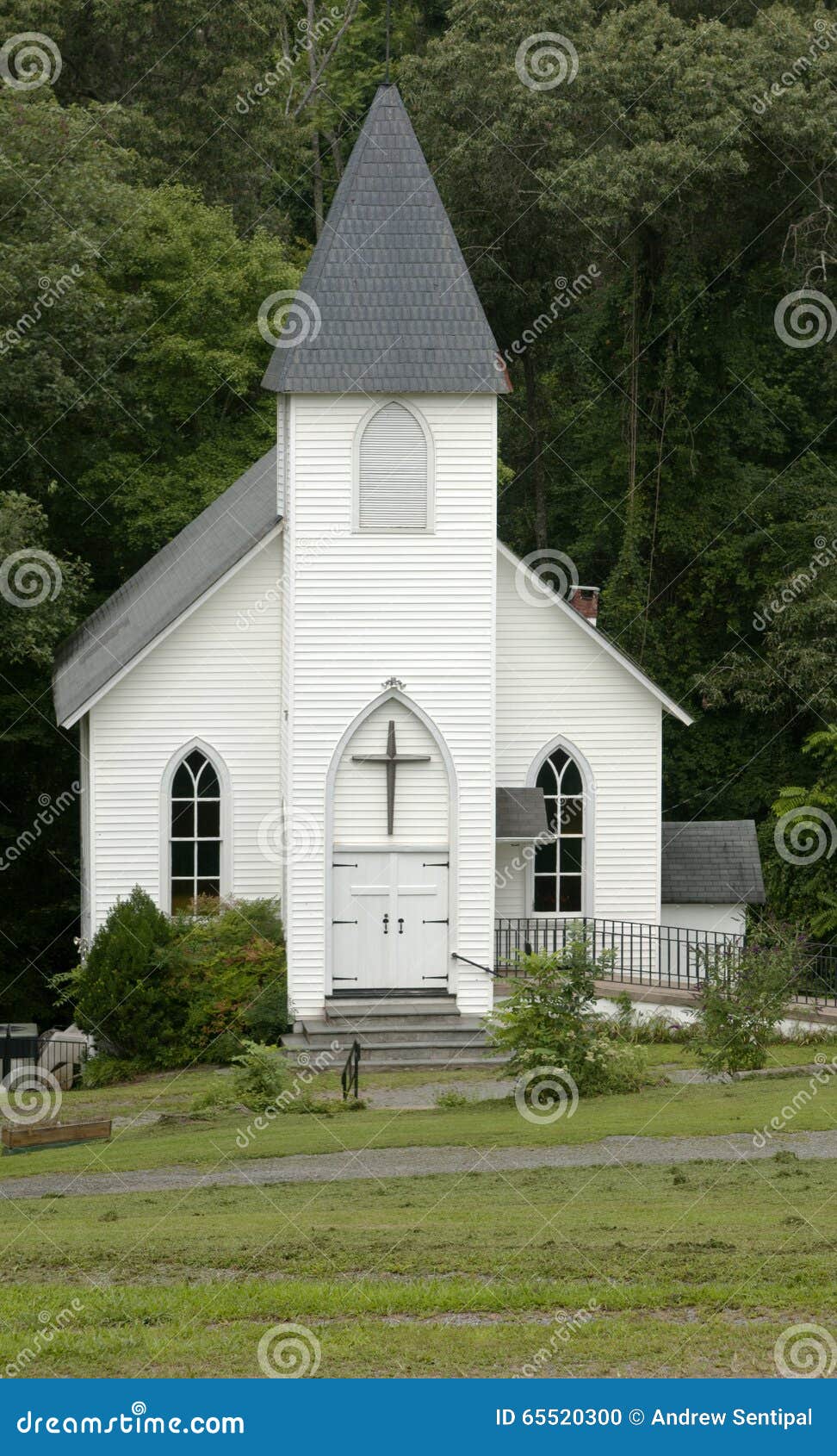 Country Church In Rural Forest Stock Image | CartoonDealer.com #121282039