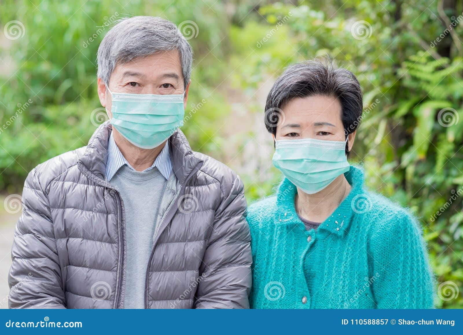 Old couple get cold stock image. Image of asia, senior - 110588857