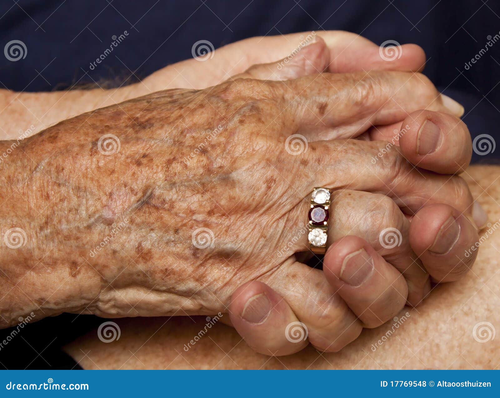 Old Couple Holding Hands with Ring Stock Photo - Image of male ...