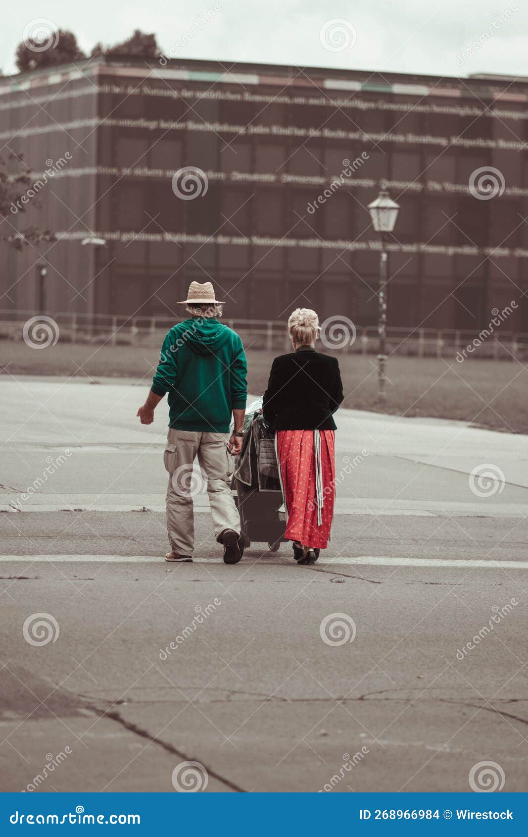 Old Couple Walking on a Street. Stock Photo - Image of road, adult ...