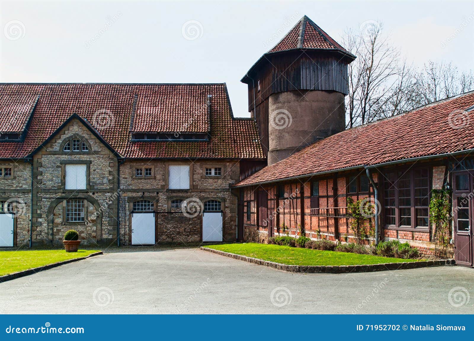 An Old Courtyard in Germany Stock Photo - Image of european, building ...