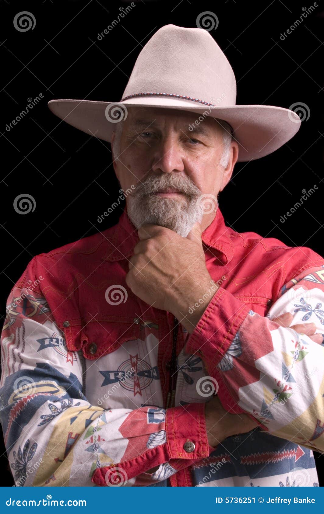 Old Cowboy Looking Like Buffalo Bill Stock Image - Image of looking ...
