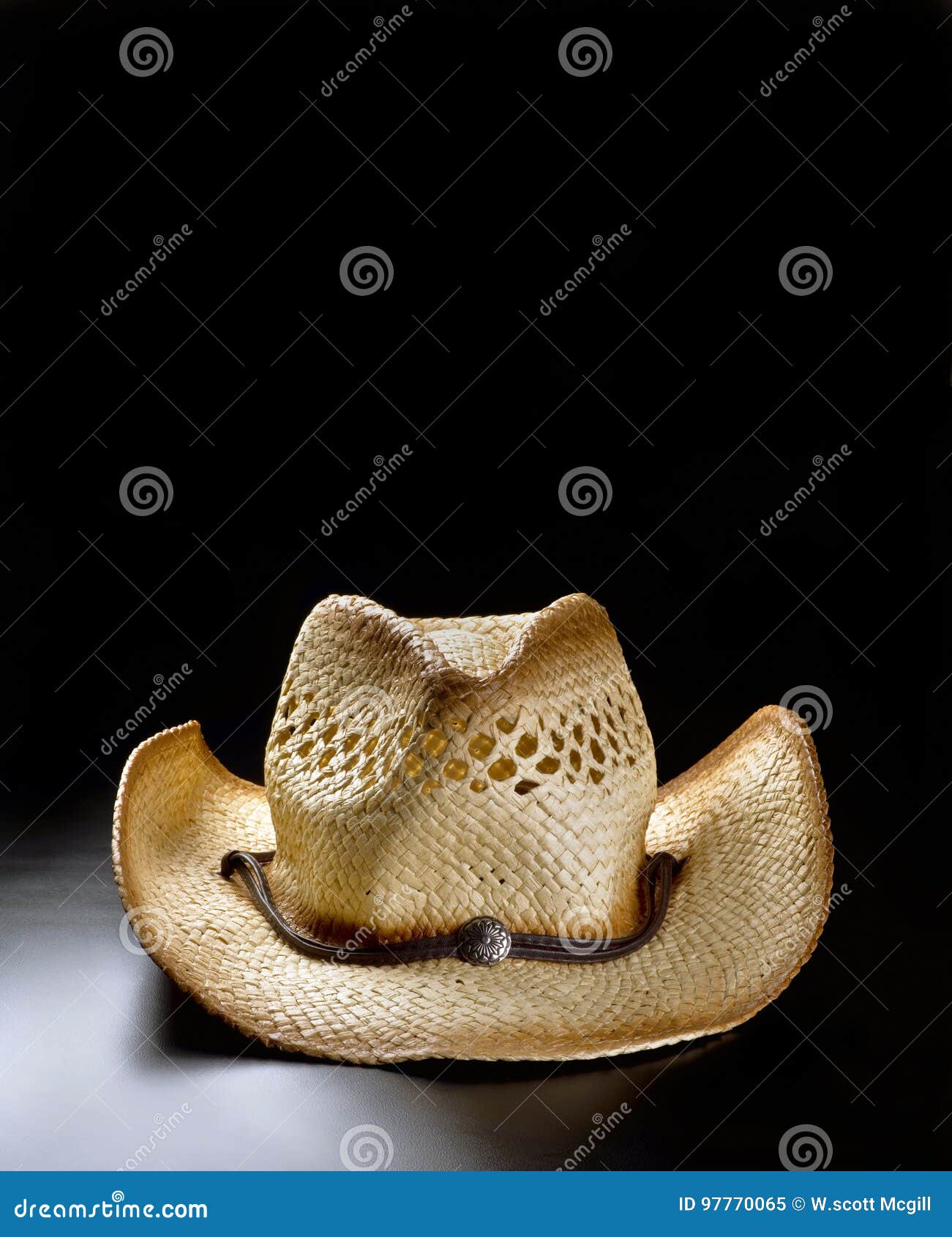 Old Cowboy Straw Hat. stock image. Image of handsome - 97770065