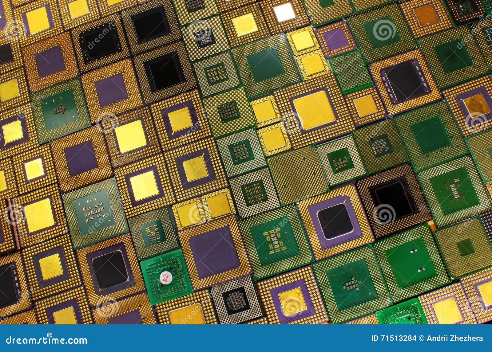 Old CPU Chips - Computer Processors Background Stock Photo - Image of ...