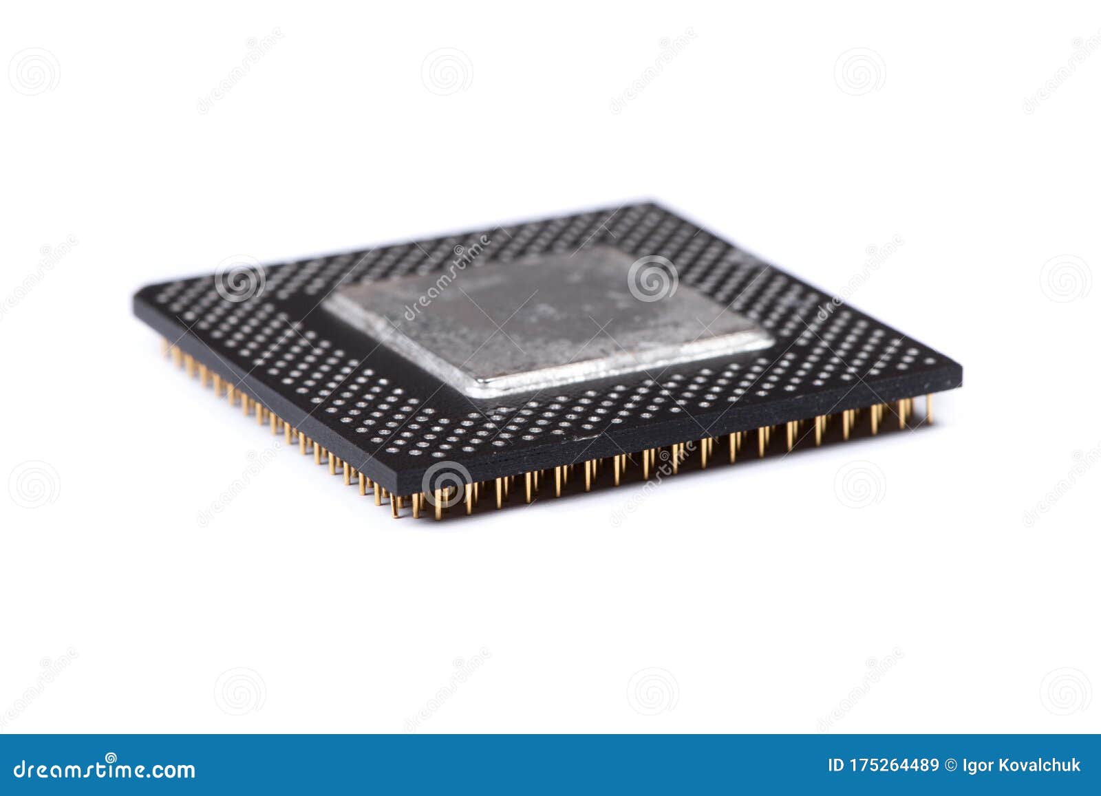 Old cpu processor stock image. Image of integrated, isolated - 175264489