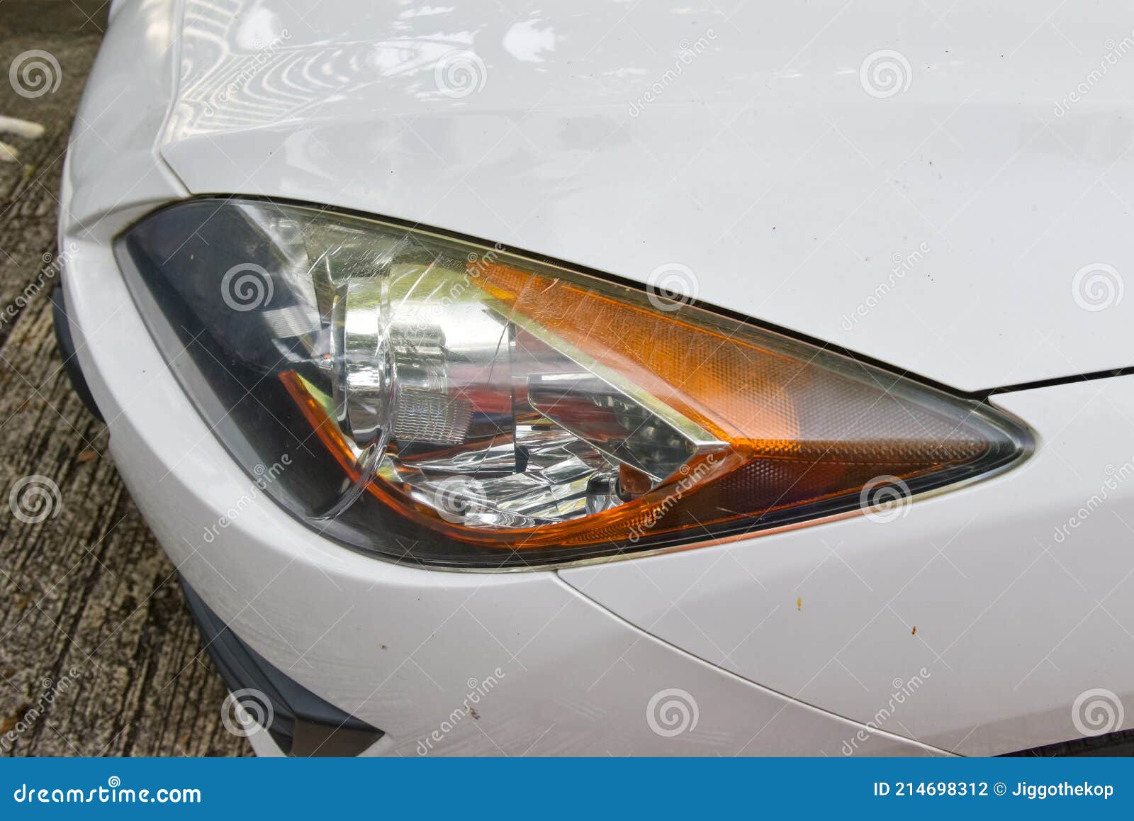 Old and Crack Headlight Surface As a Result of Weather Condition and ...