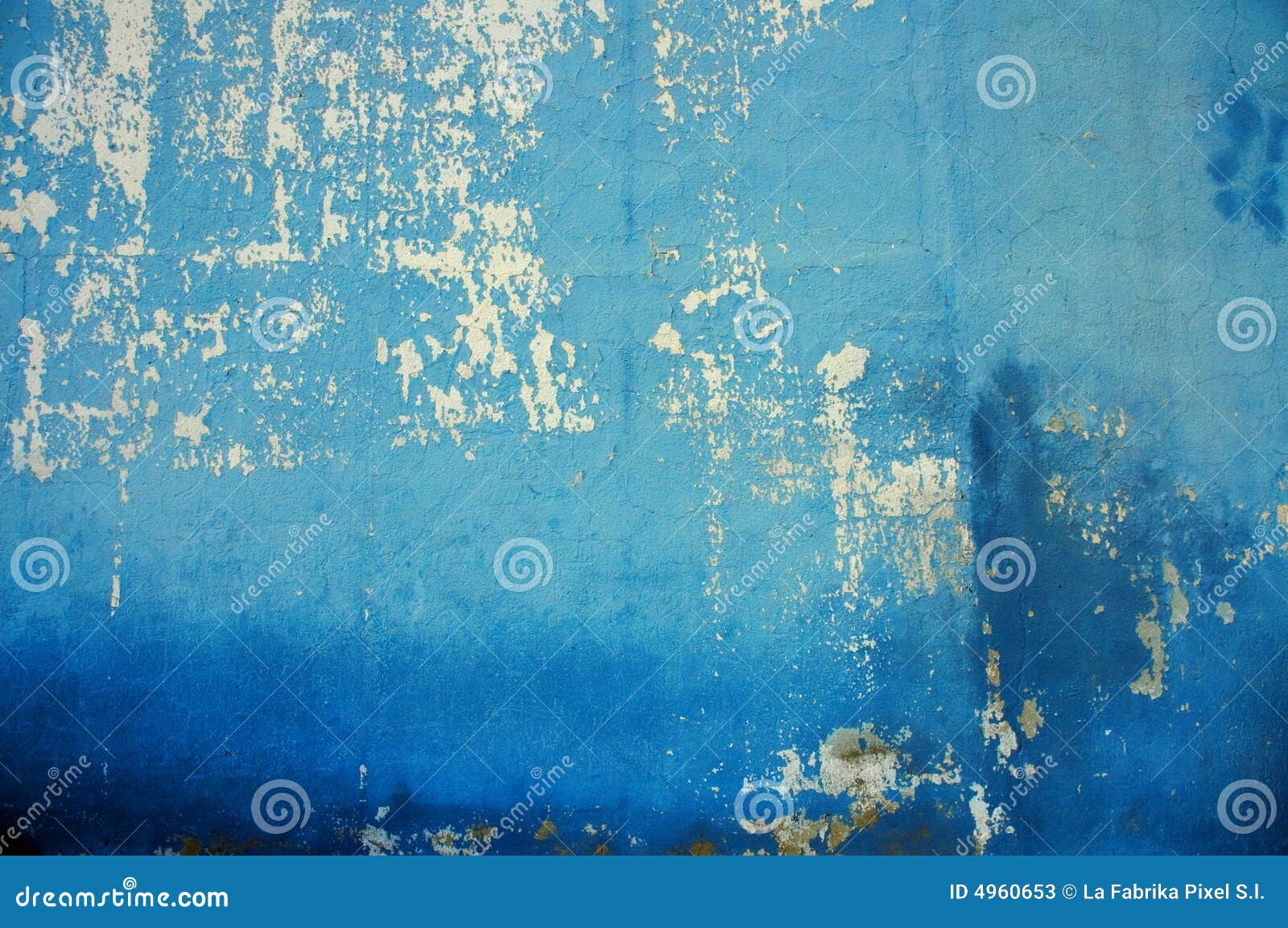 Old cracked blue wall stock image. Image of beaten, wall - 4960653