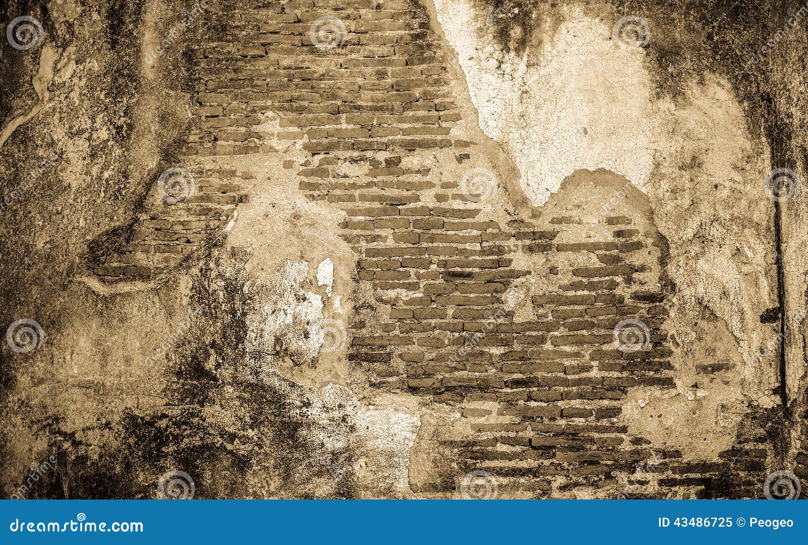 Old Cracked Concrete Vintage Brick Wall Background Stock Image - Image ...