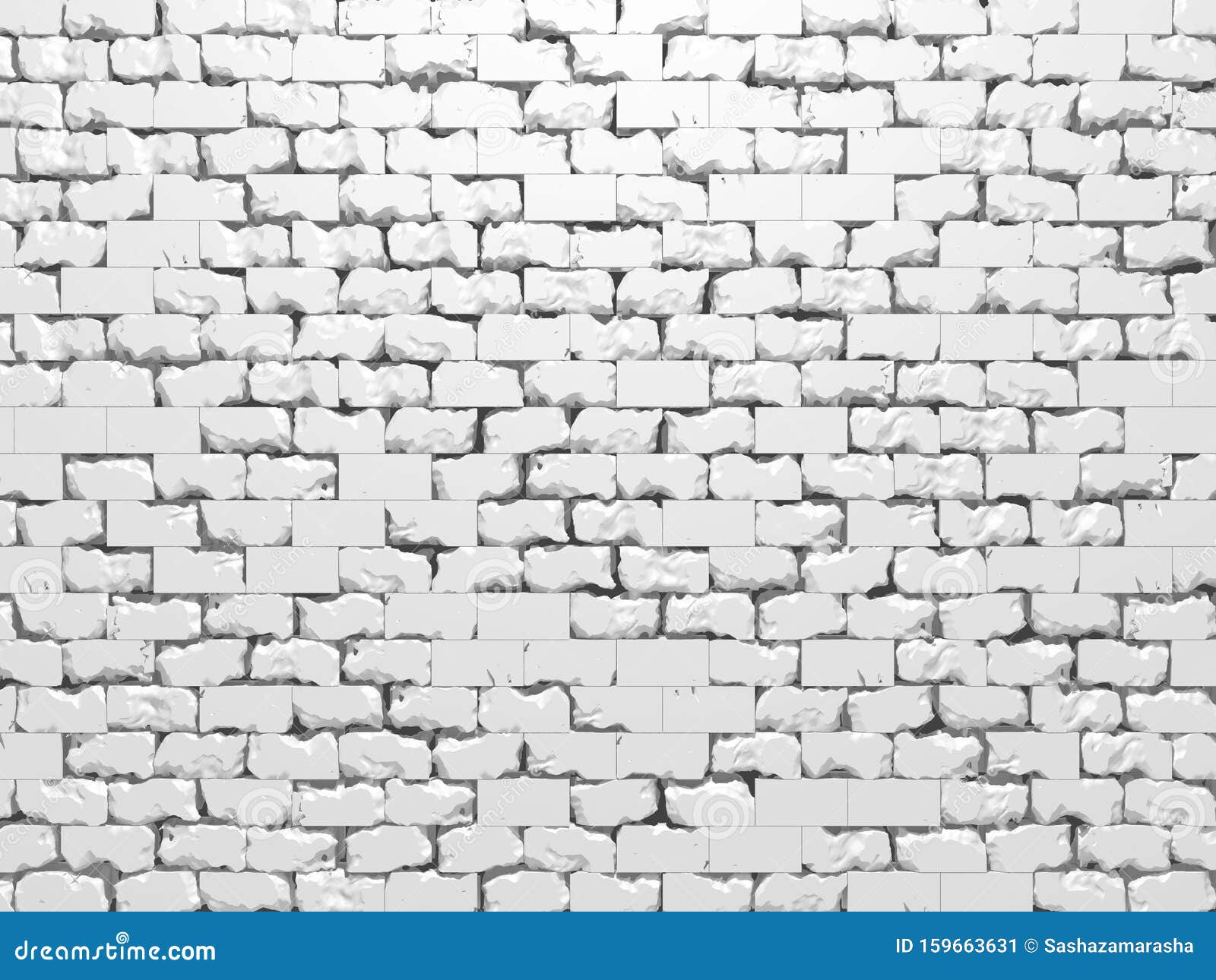 Old Cracked Rusty White Brick Wall Royalty-Free Cartoon | CartoonDealer ...