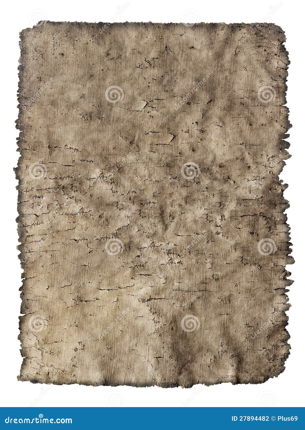 Old Cracked Sheet of Parchment in a Grunge Style Stock Illustration ...
