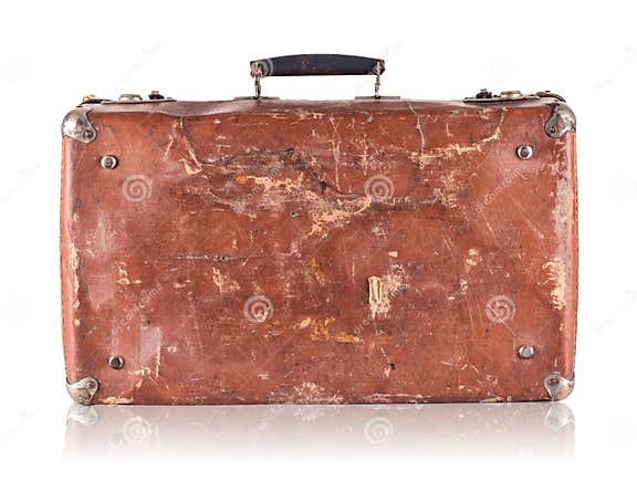 Old cracked suitcase stock image. Image of obsolete, handle - 63771187