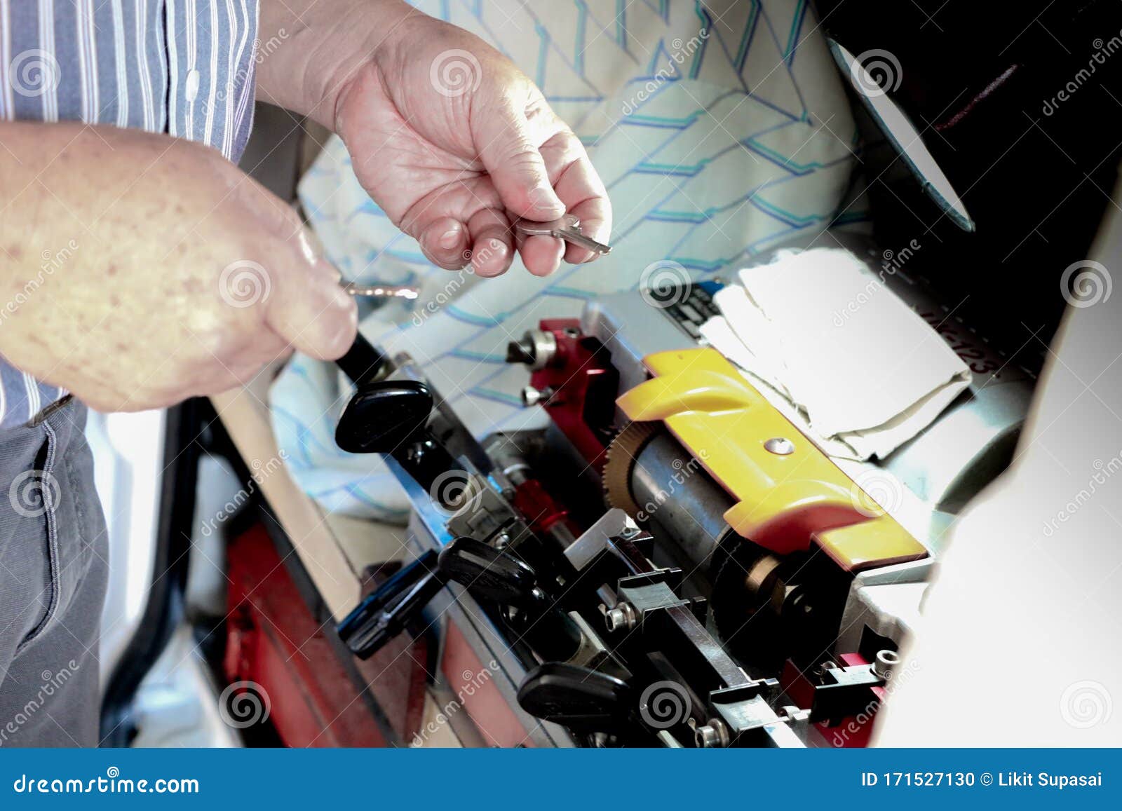 The Old Craftsman Made the Key Stock Photo - Image of service, repair ...