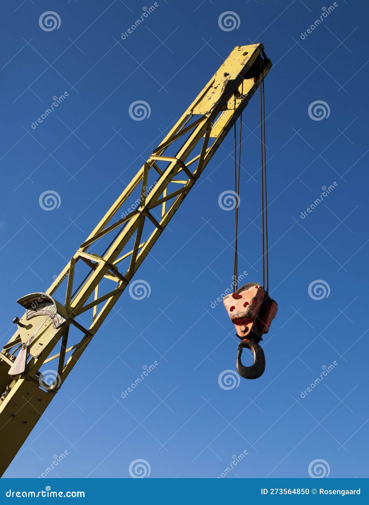 Old Crane-boom and the Hook. Stock Photo - Image of equipment, crane ...
