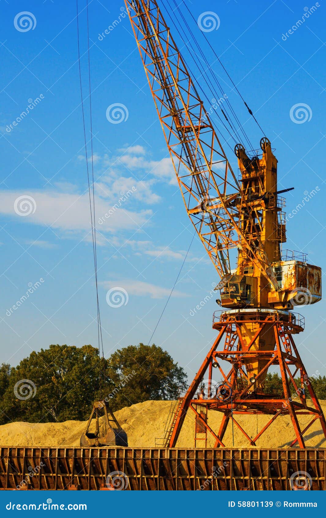 Old crane stock image. Image of technology, port, power - 58801139