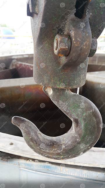 Crane Hook Safety Latch without Spring and Bolt Stock Image - Image of ...