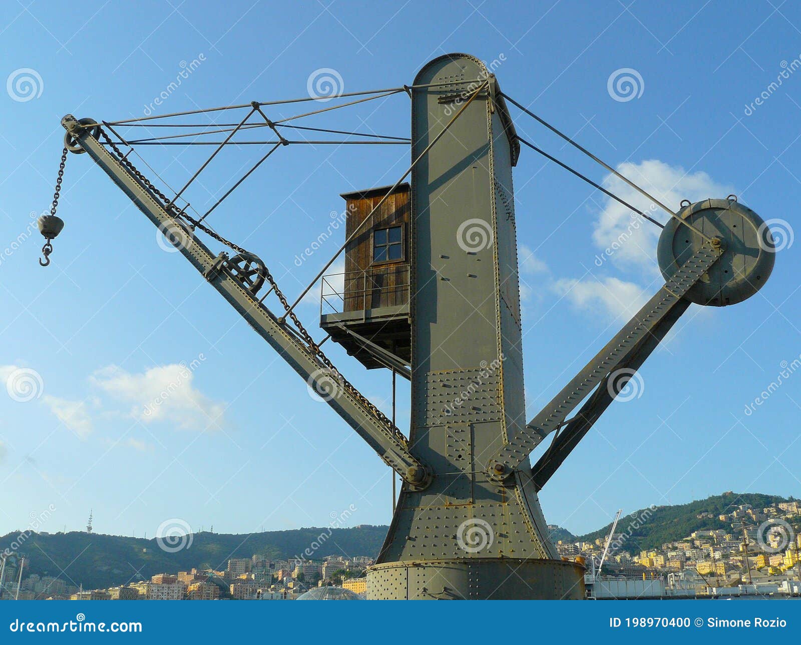 Old crane stock photo. Image of harbor, water, heavy - 198970400