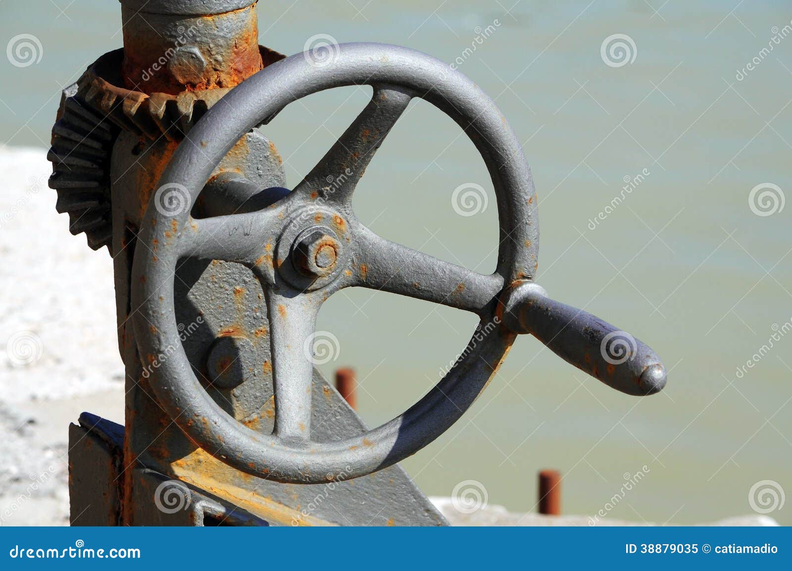 Old crank stock image. Image of retro, rusty, gearwheel - 38879035