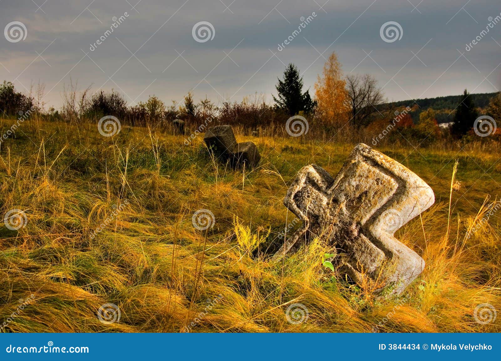 Old cross stock photo. Image of autumn, dramatic, rock - 3844434