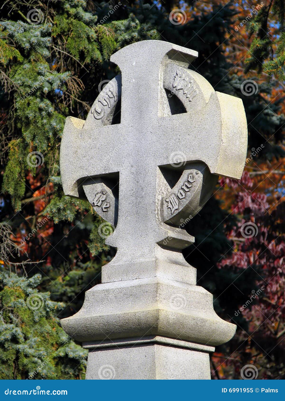 Old cross in cemetery stock image. Image of religious - 6991955