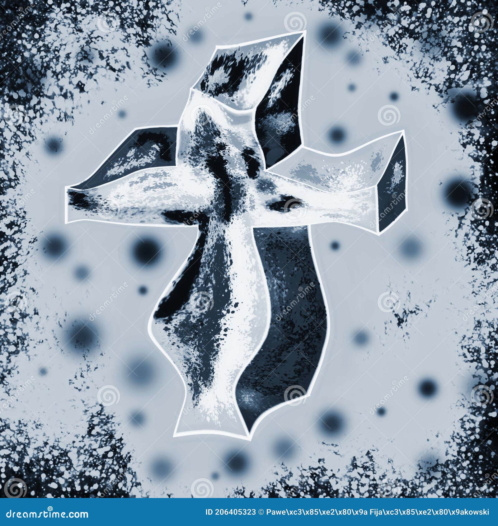 Abstract Cross with 3d Background Stock Illustration - Illustration of ...