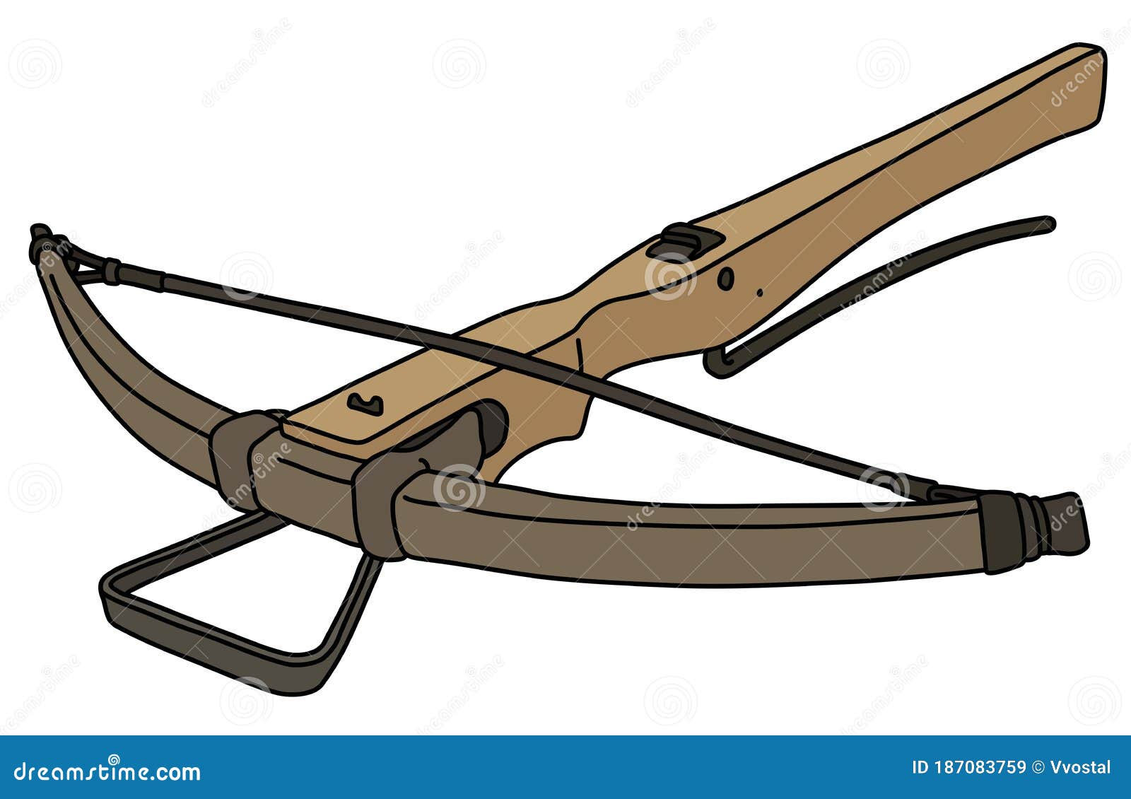 The old crossbow stock vector. Illustration of soldier - 187083759