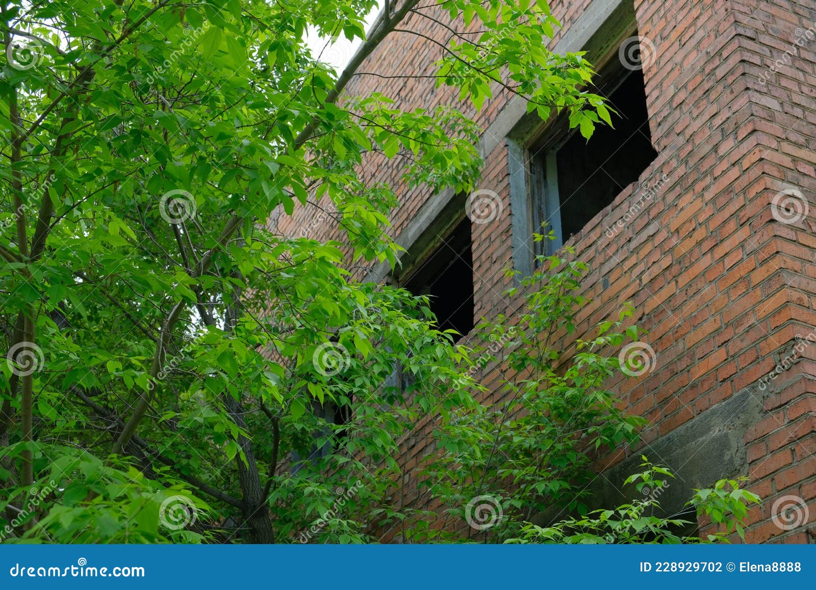 Old Crumbling Brick Building, Dilapidated, Abandoned Stock Photo ...