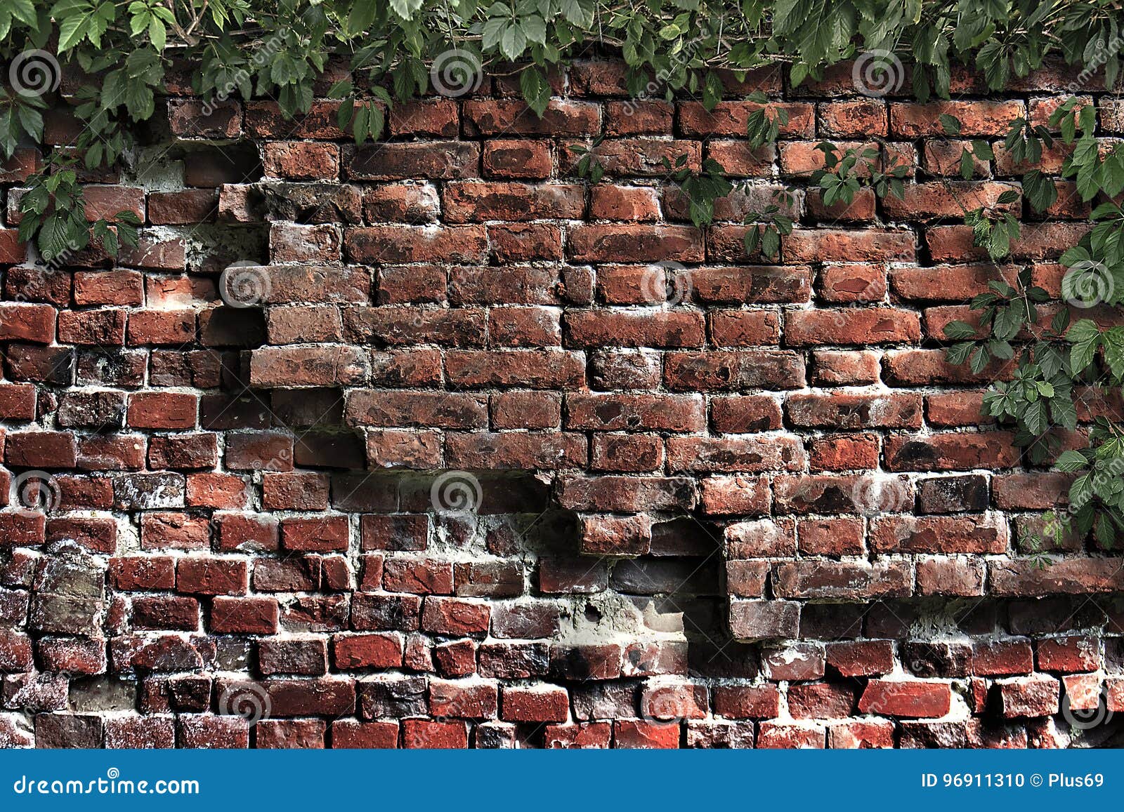 Crumbling Old Brick Chimney On Abandoned House Stock Photography ...