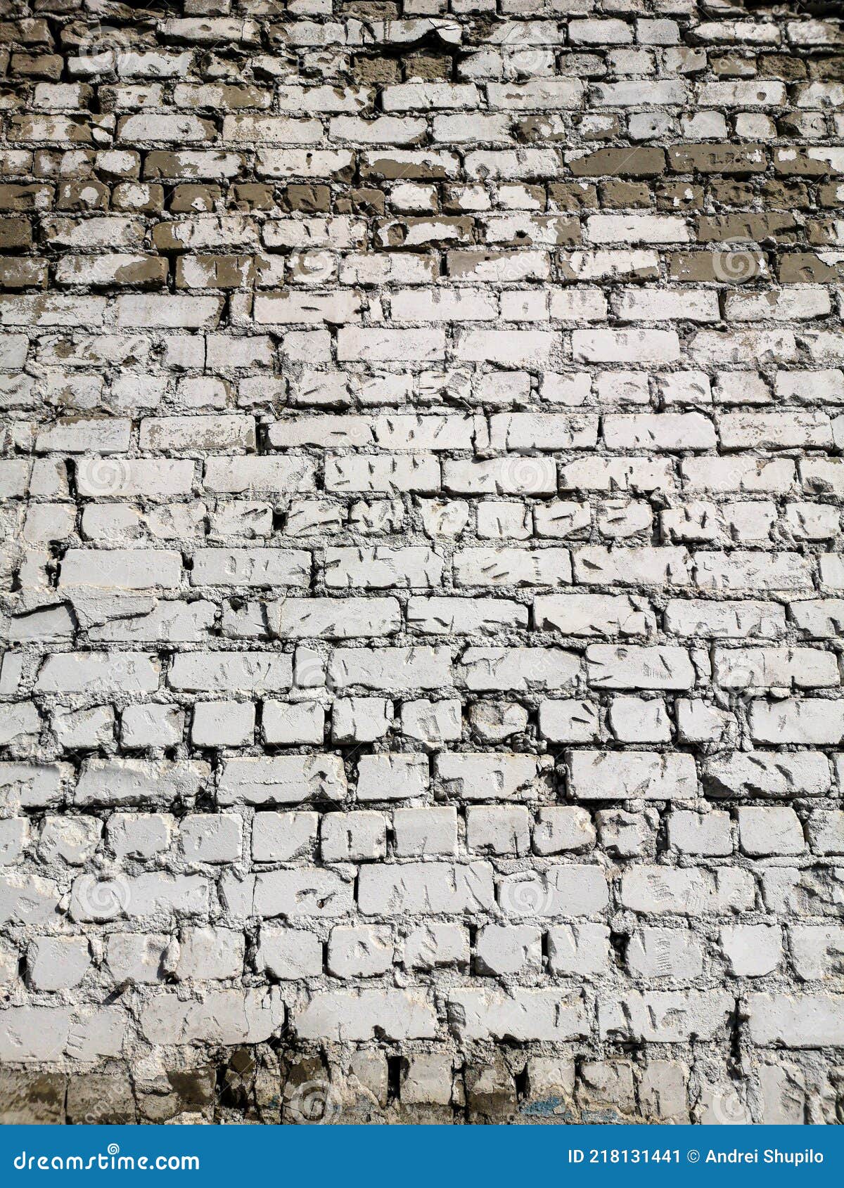 Crumbling Brick Facade And Stone Walls Of An Old Industrial Building ...