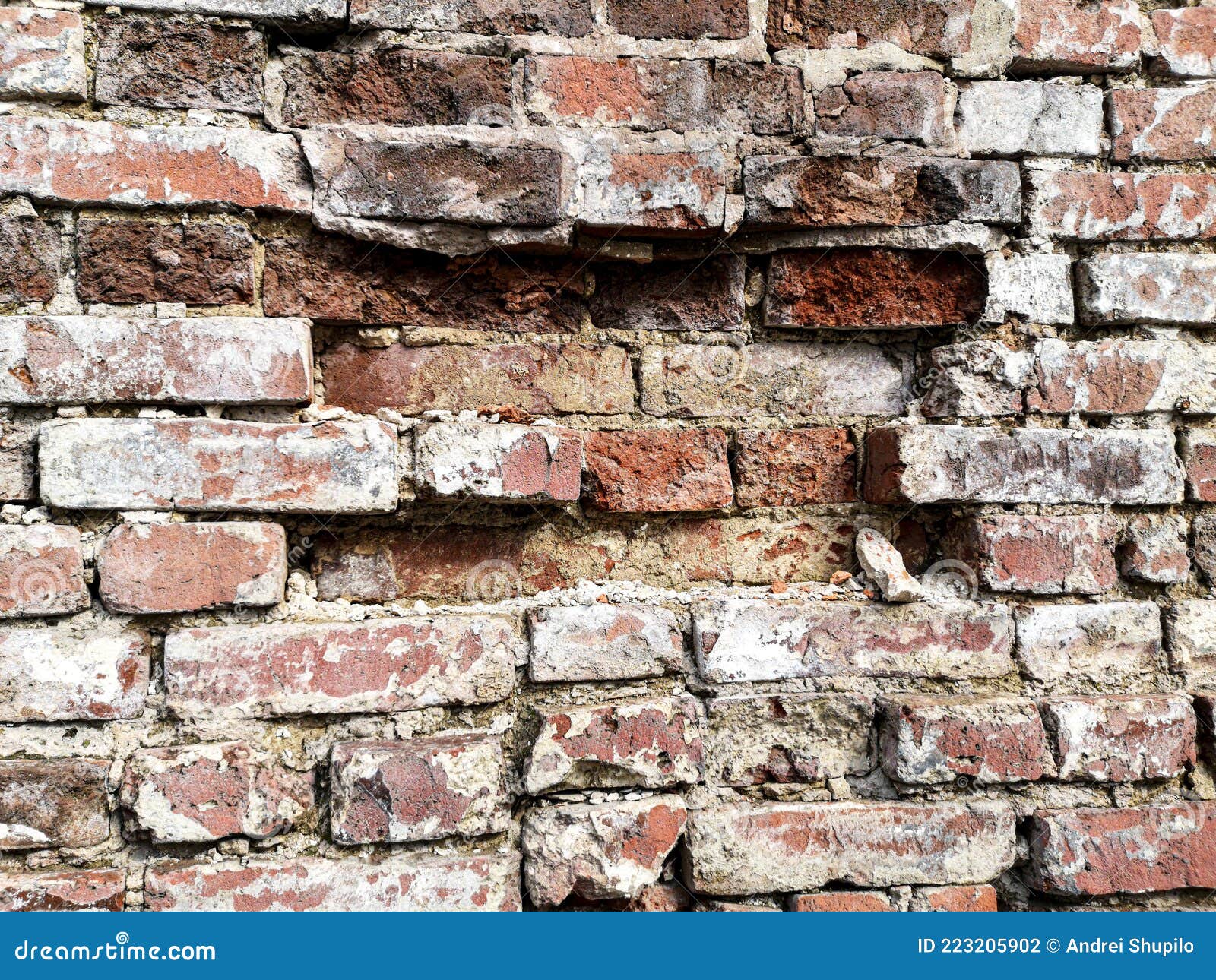 Old Crumbling Brick Wall As an Abstract Stock Photo - Image of abstract ...